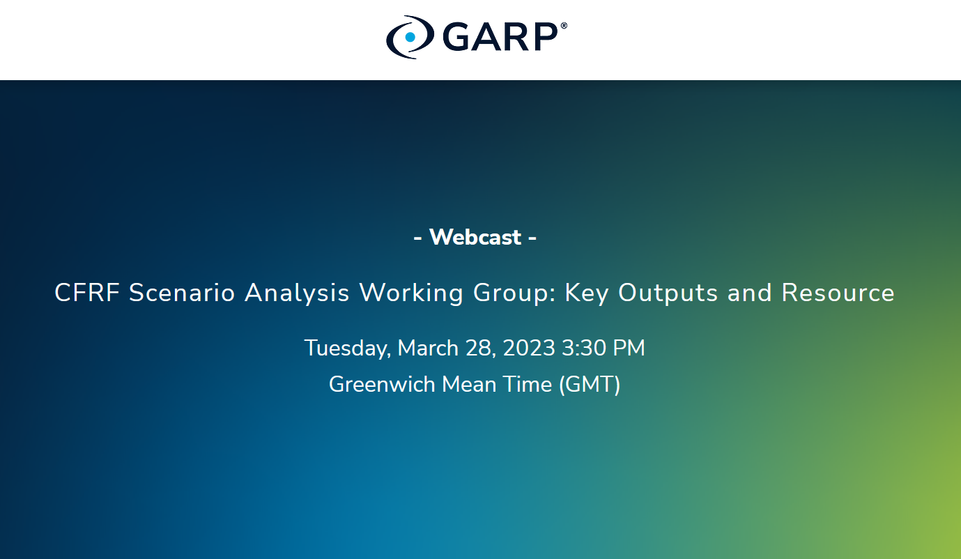 CFRF Scenario Analysis Working Group: Key Outputs and Resource - UK Centre for Greening Finance ...