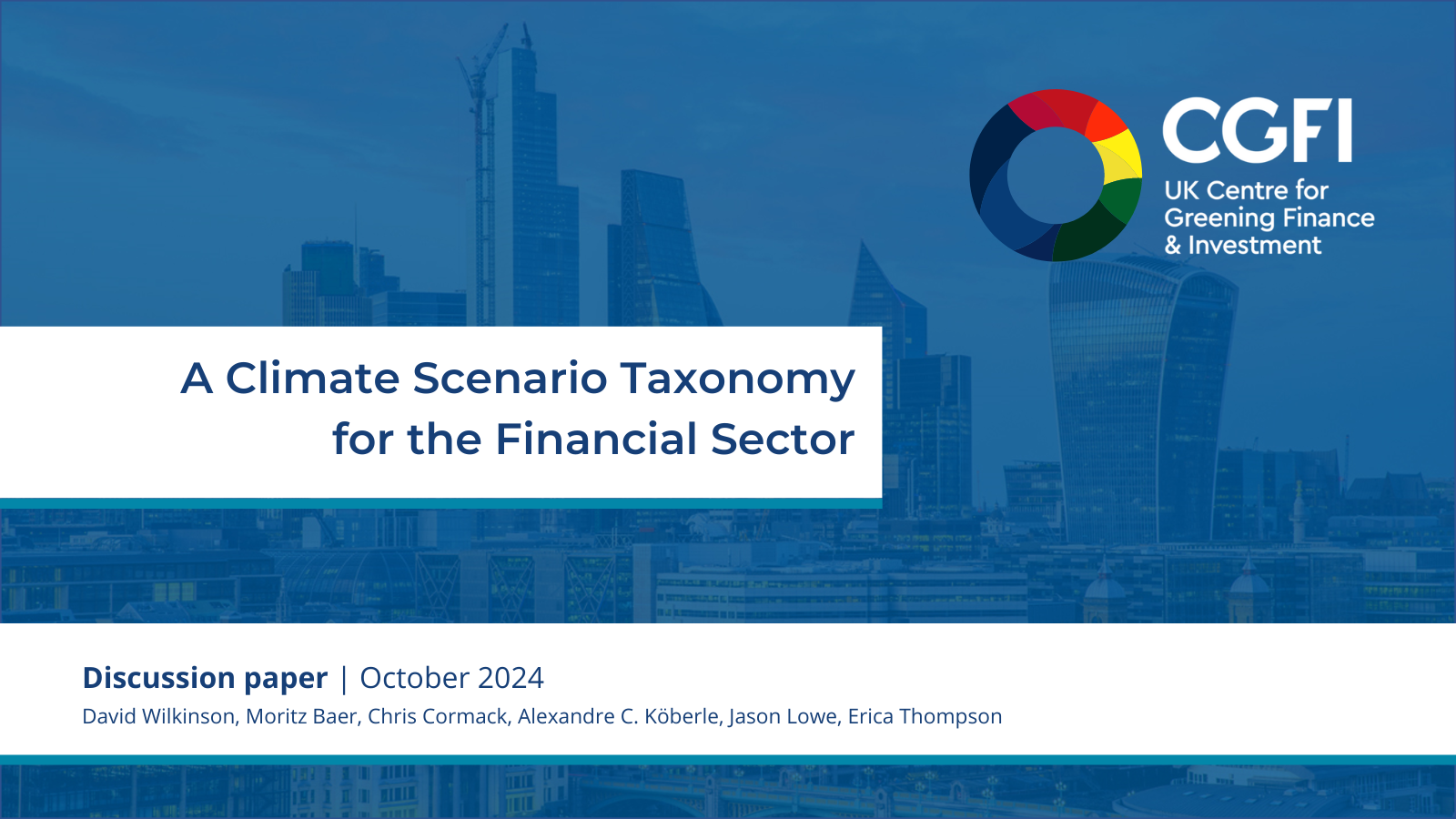 A Climate Scenario Taxonomy for the Financial Sector - UK Centre for ...